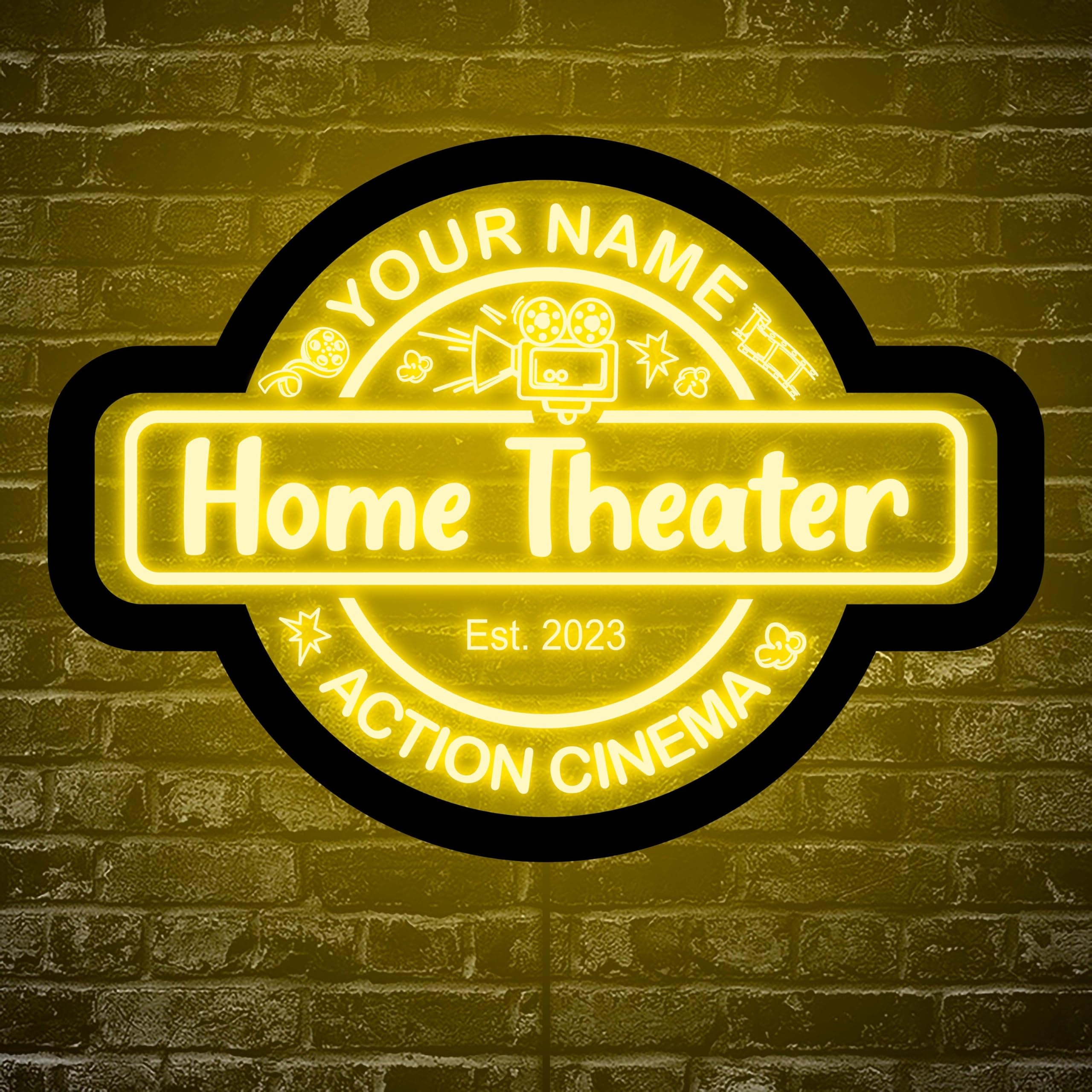 Amazon.com : Home theater neon sign, Home theater sign, Home theater ...