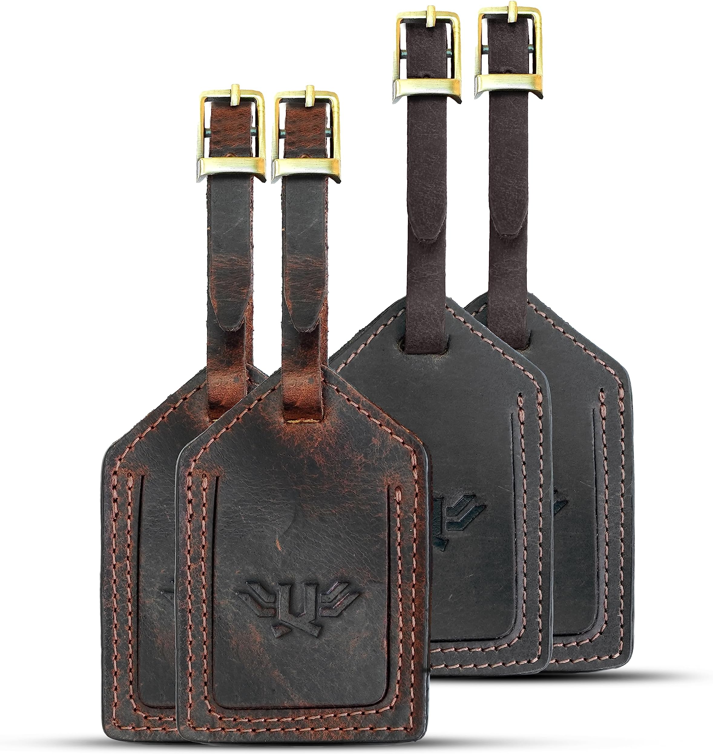 Amazon.com: Luxeoria Genuine Leather Luggage Tag - TSA Approved ...