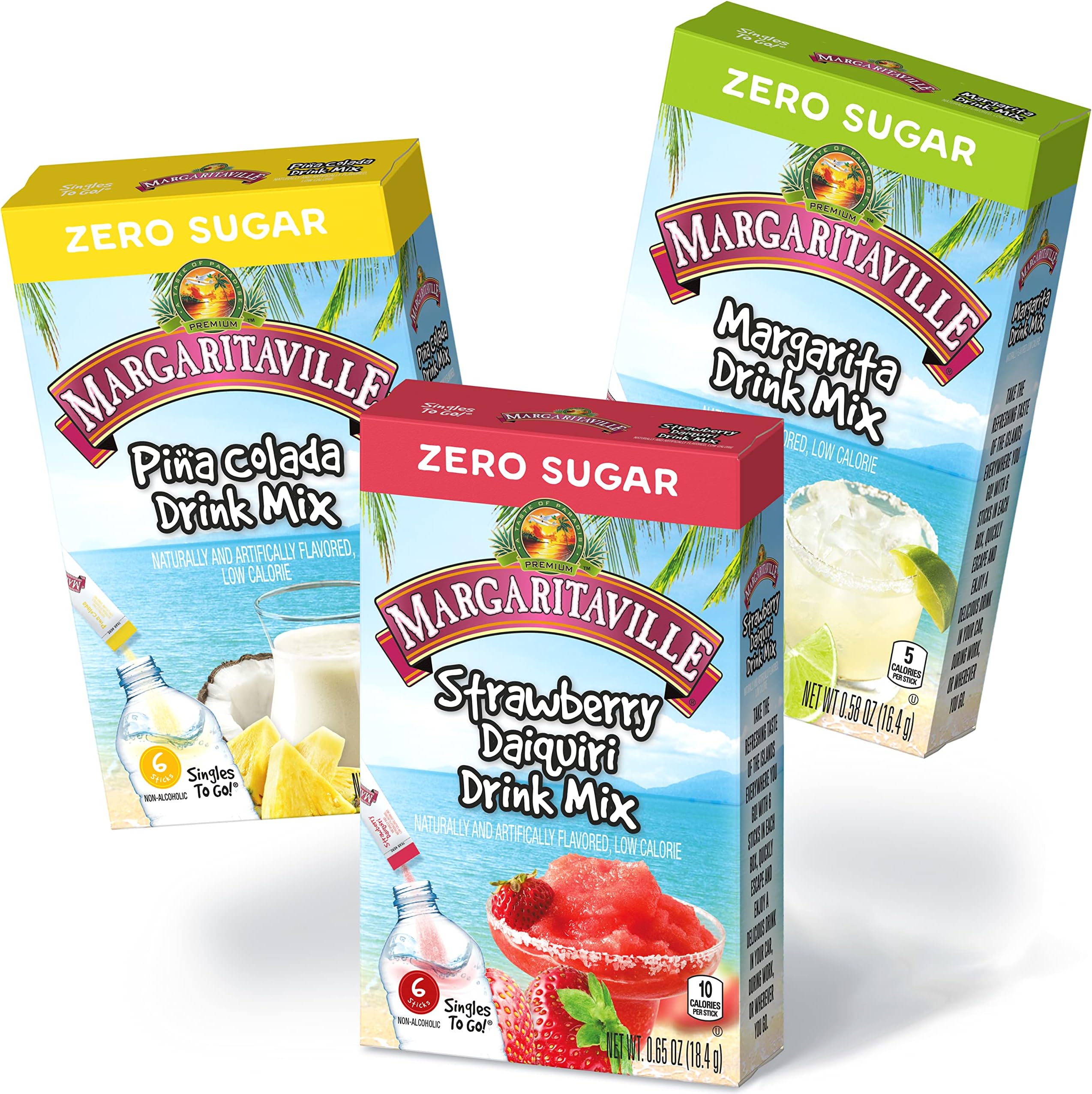 Amazon.com : Margaritaville Singles To Go Drink Mix Ultimate Summer ...