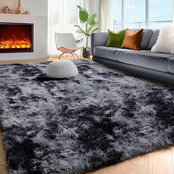 Amazon.com: PAGISOFE Dark Grey Large Area Rugs for Living Room Carpet ...