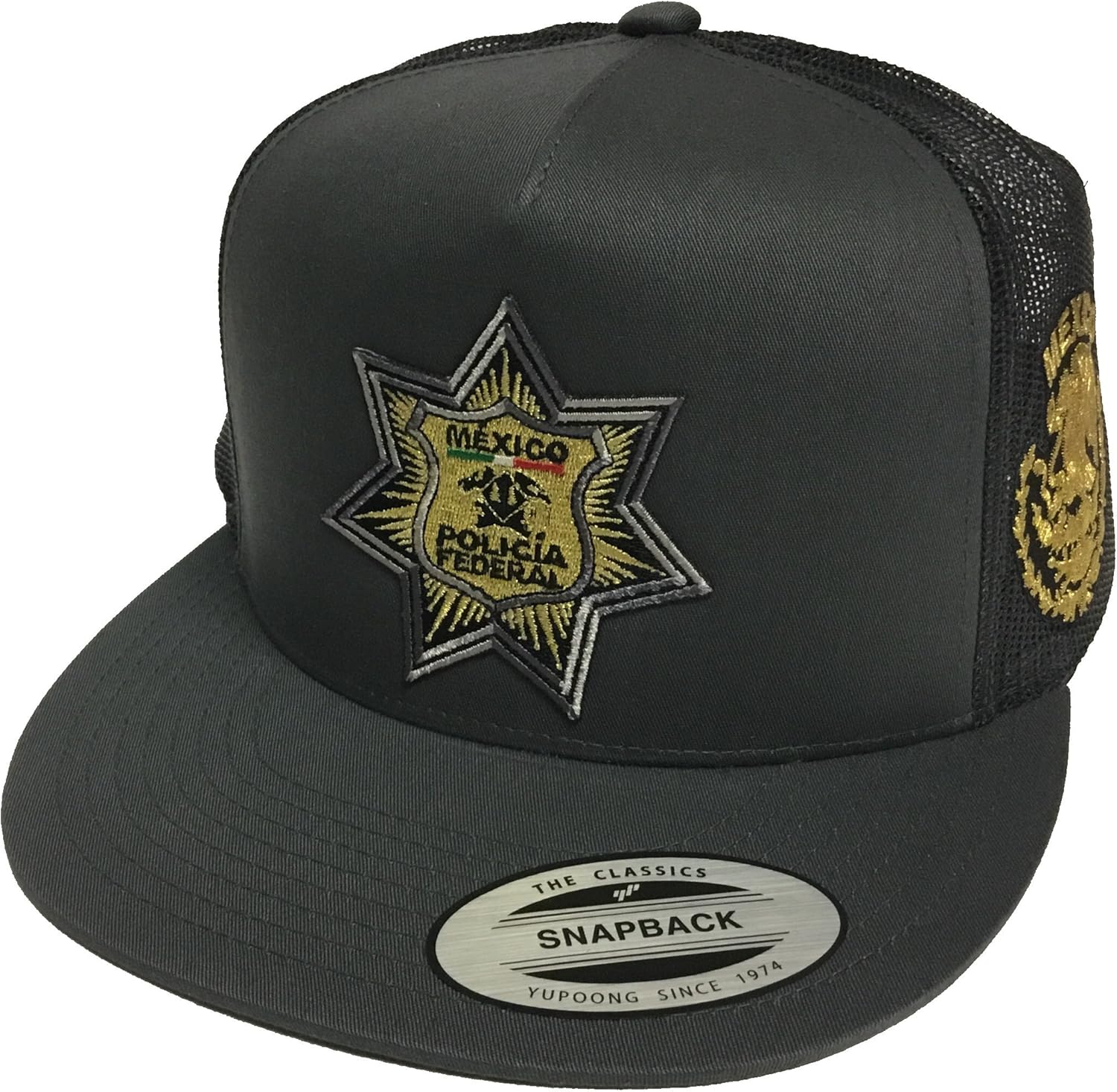 Policia Federal De Mexico Logo Federal 2 Logos Hat Dark Grey Mesh at ...
