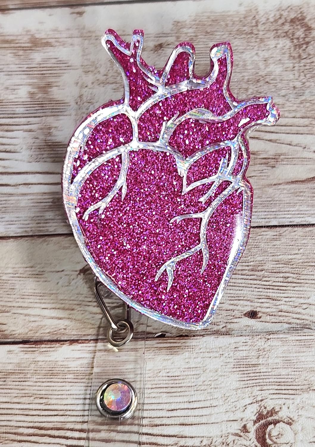 Amazon.com : Custom Anatomical Heart & Cardiac Nurse Resin Badge Holder ...