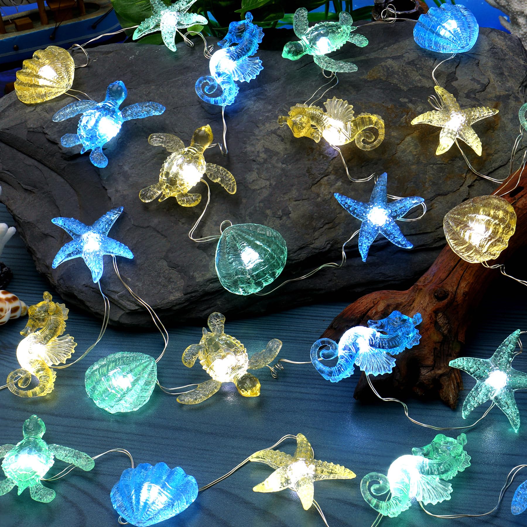Ocean Themed Decorative Lights String of Marine Life Fairy String ...