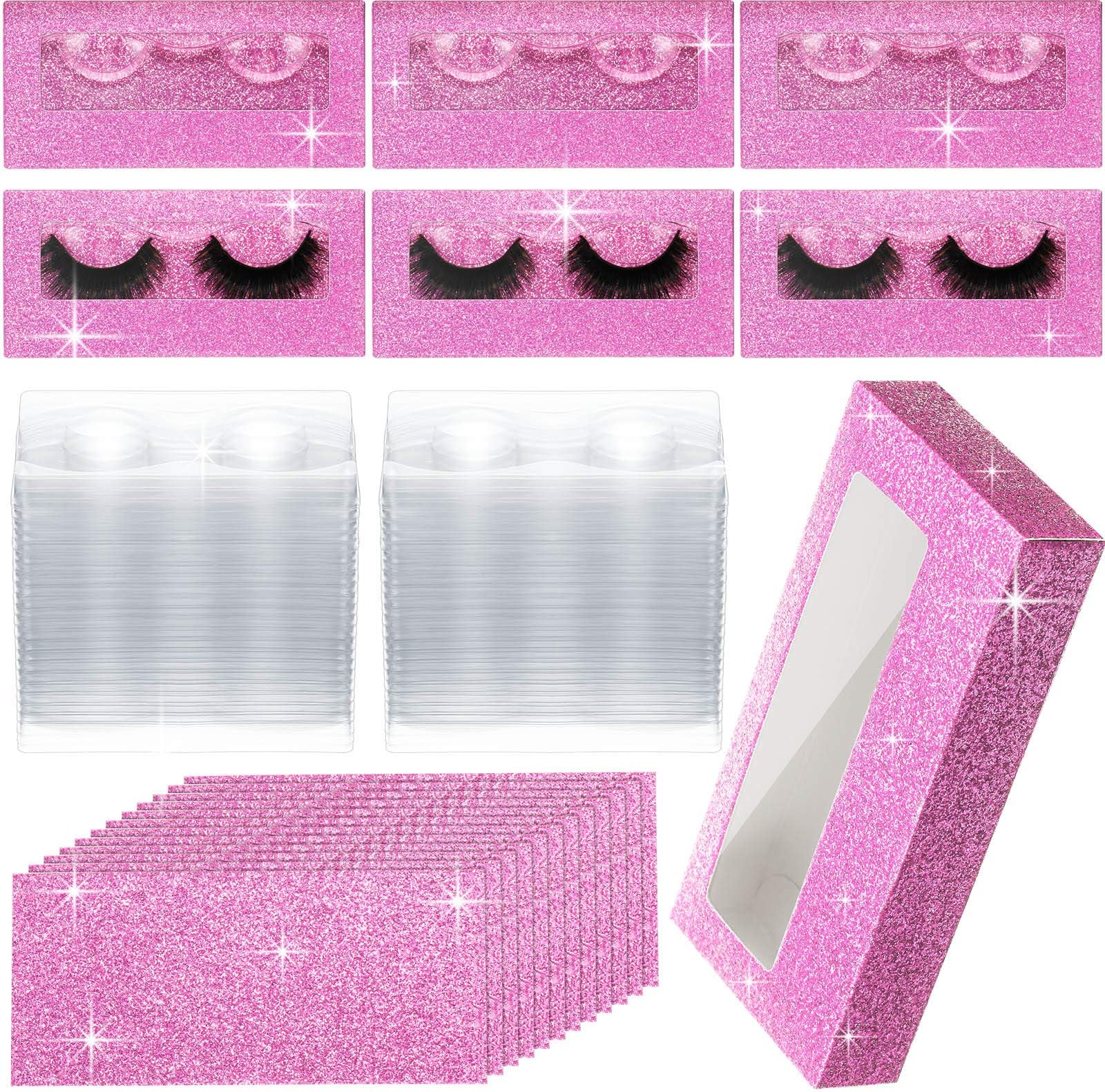 Amazon.com : 50 Sets Empty Eyelash Case Set - Lash Packaging and ...