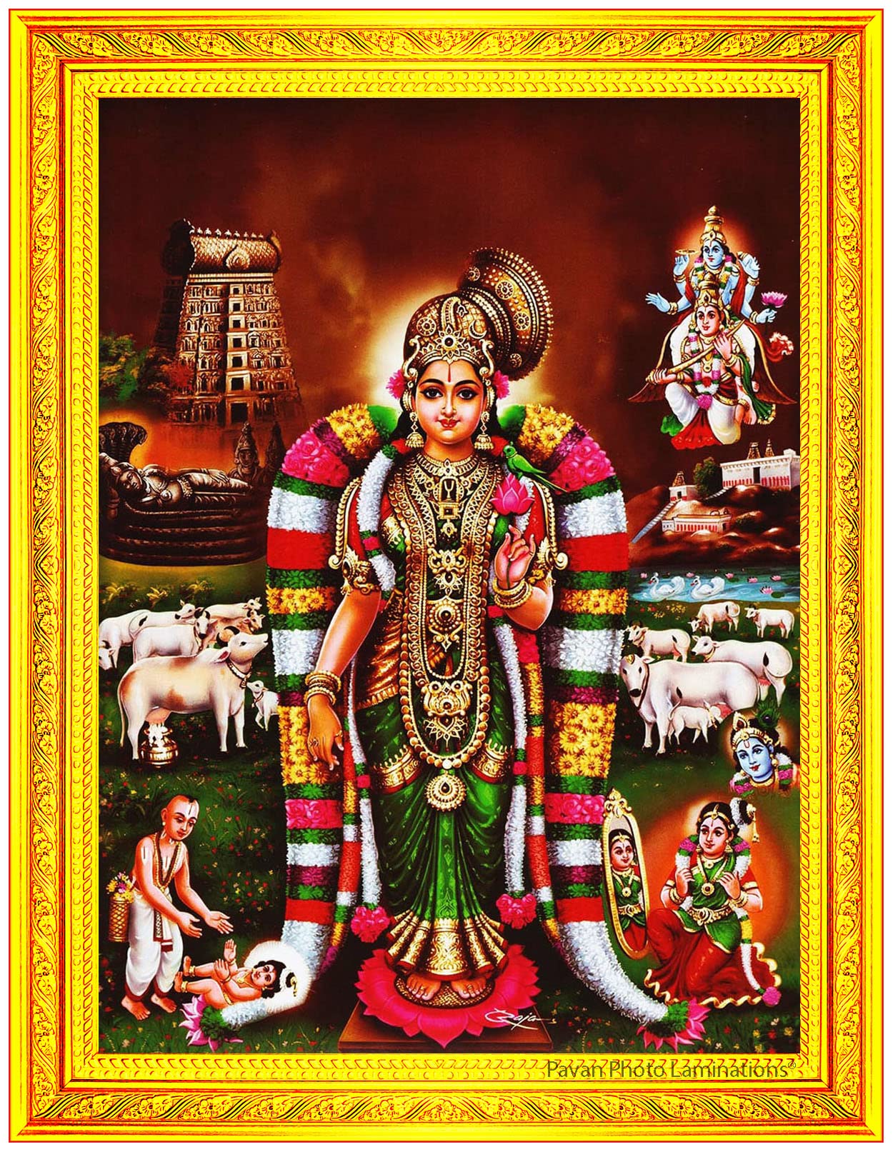 Buy Pavan Photo Laminations, Goddess Srivilliputhur Andal Amman Andal ...