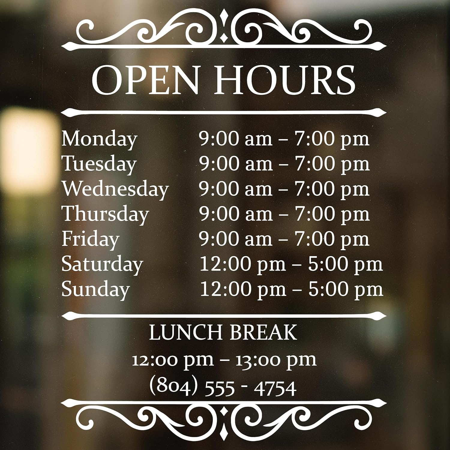 Amazon.com: Store Hours Signs for Business – Hours of Operation Signs ...