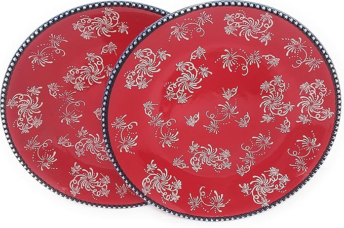 Amazon.com | Temp-tations S/2 Dinner Plates, 10.5" Diam, Seasonal ...