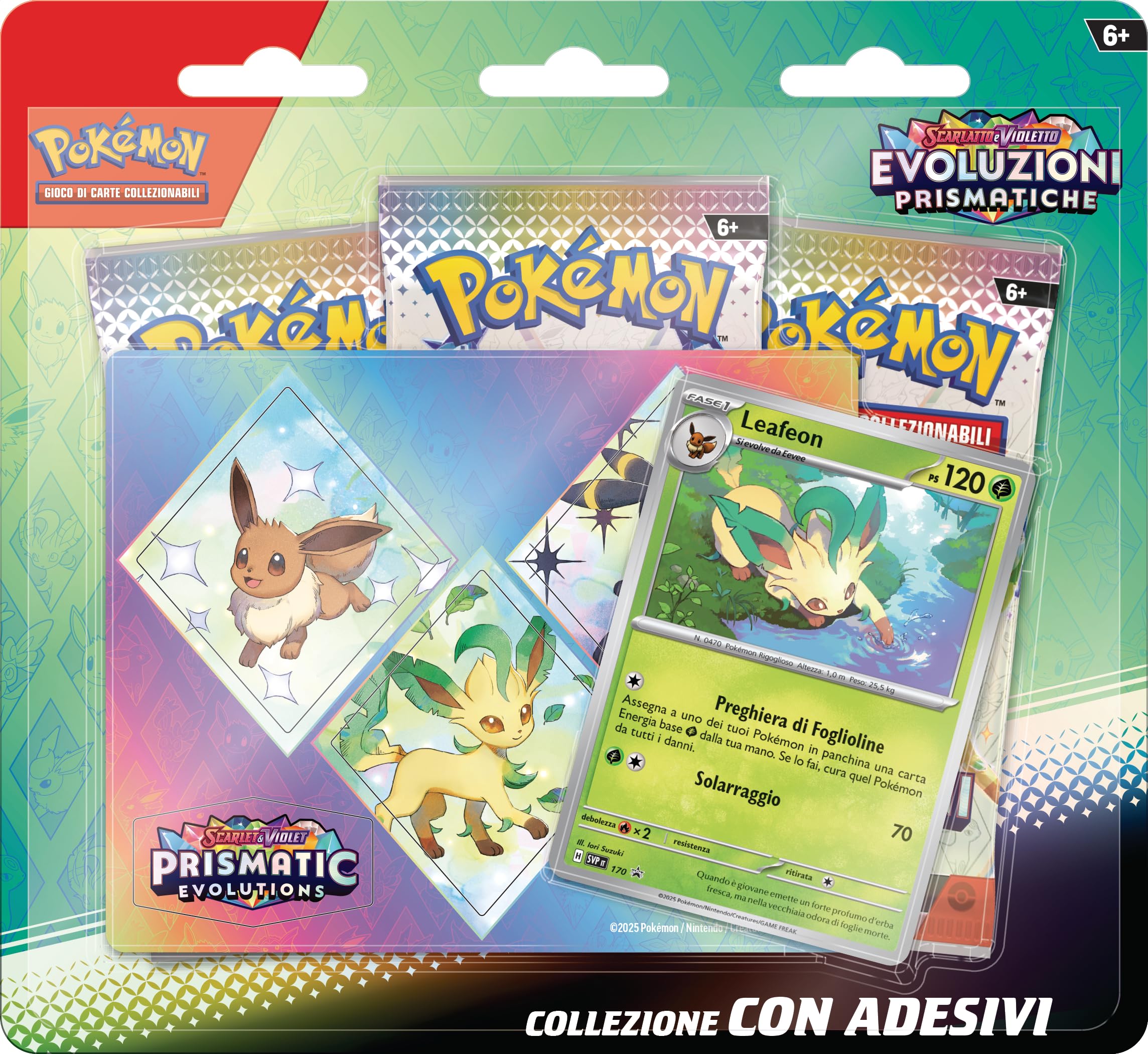 Pokémon TCG: Leafeon Scarlet and Violet Expansion Sticker Collection ...