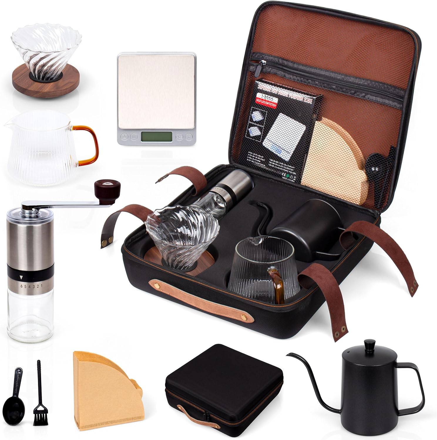 Amazon.com | KAIXUAN WOOD Outdoor Travel Coffee Gift Set with Goose ...