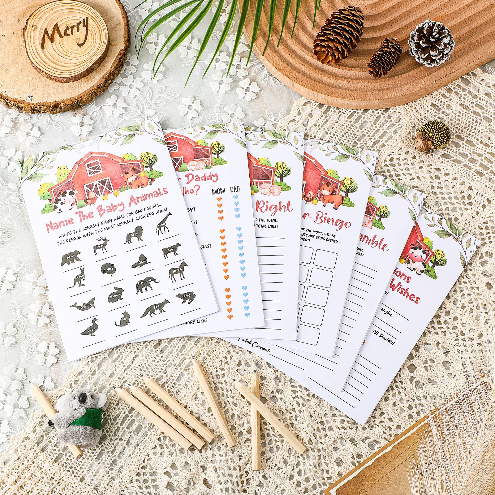 Farm Animal Baby Shower Games Farm Barnyard Animals Cutout | Birthday