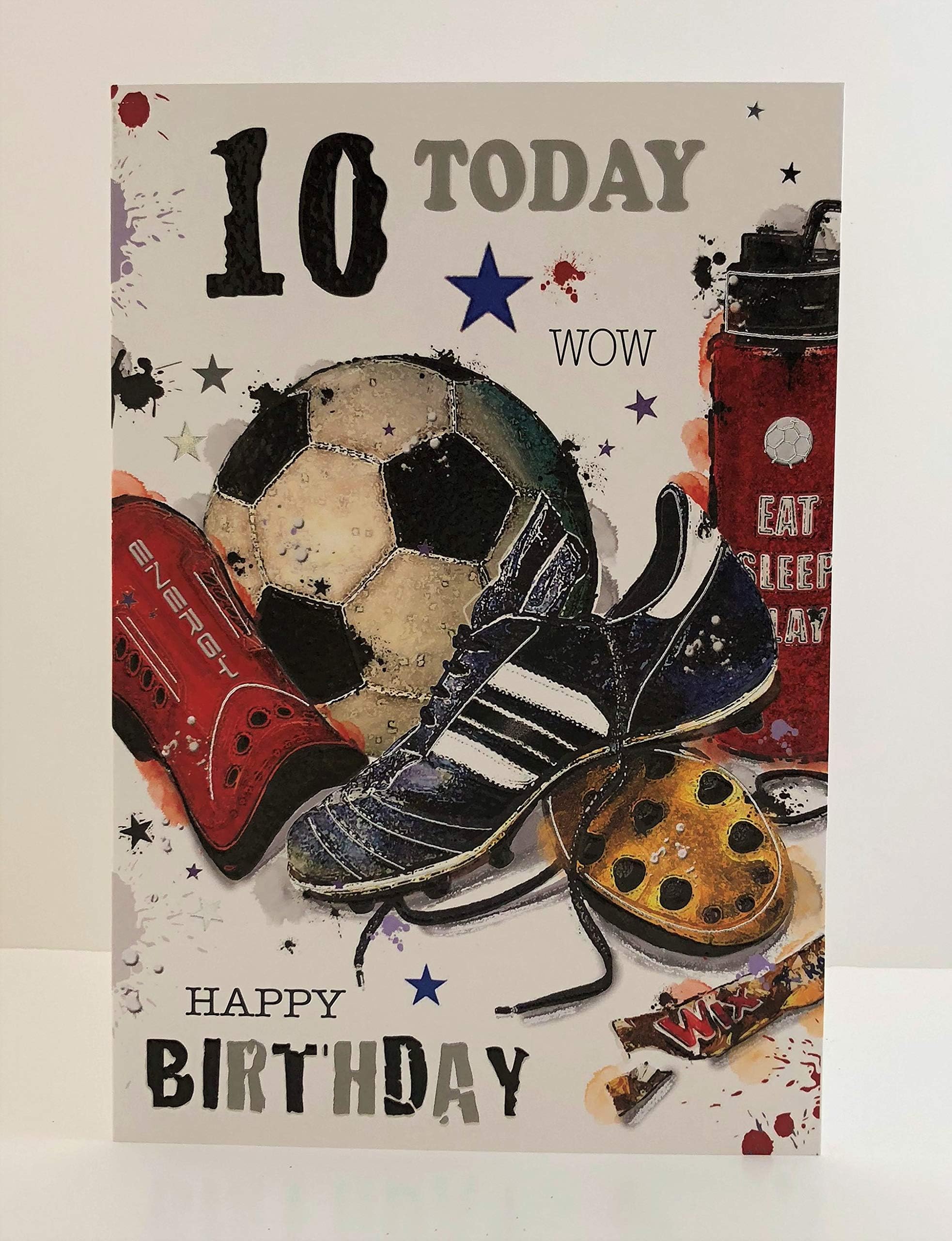 Boys 10th Birthday Card - Age 10 - Gamer Boy with Dog, Balloons and ...