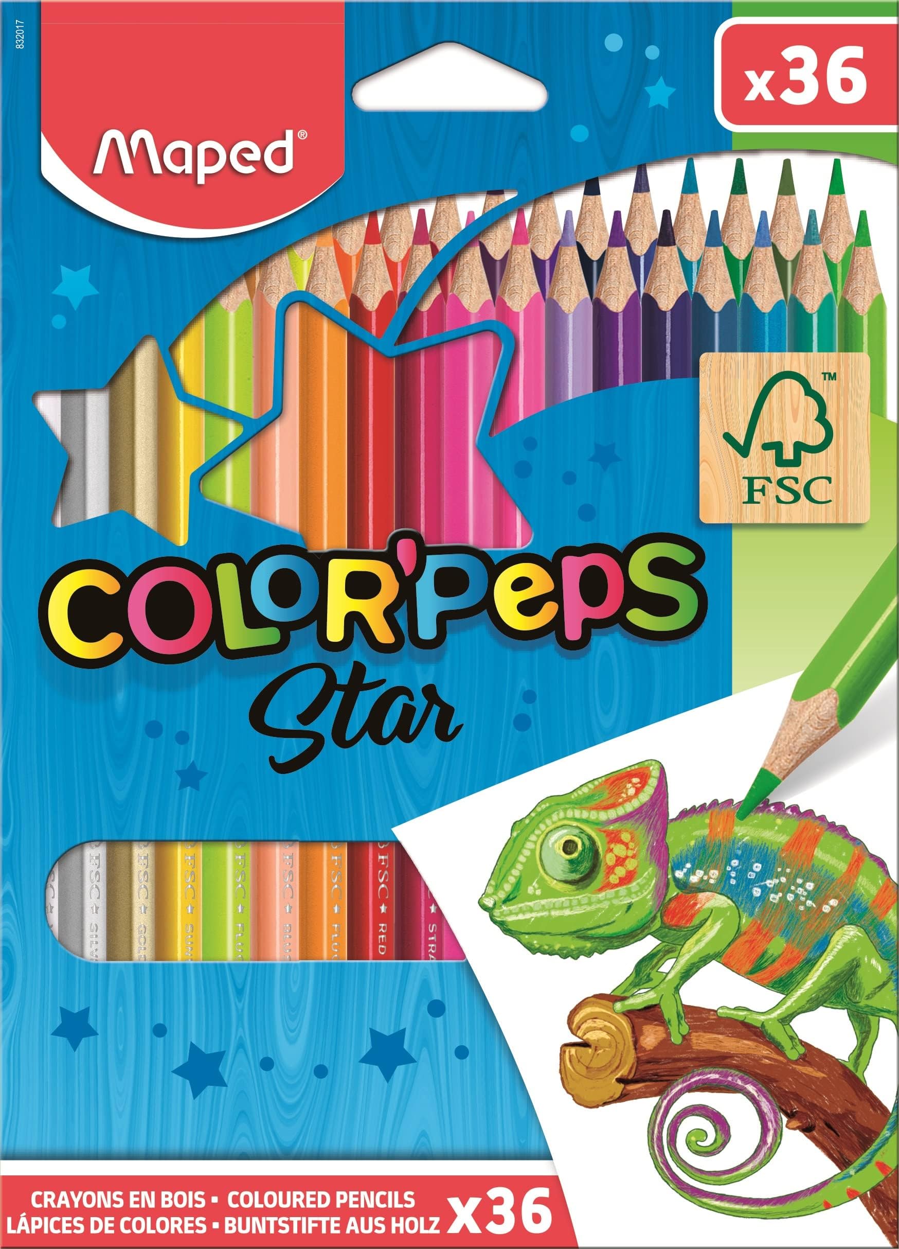 Maped Color'Peps Colouring Pencils (Pack of 36) - Multicolour : Amazon ...