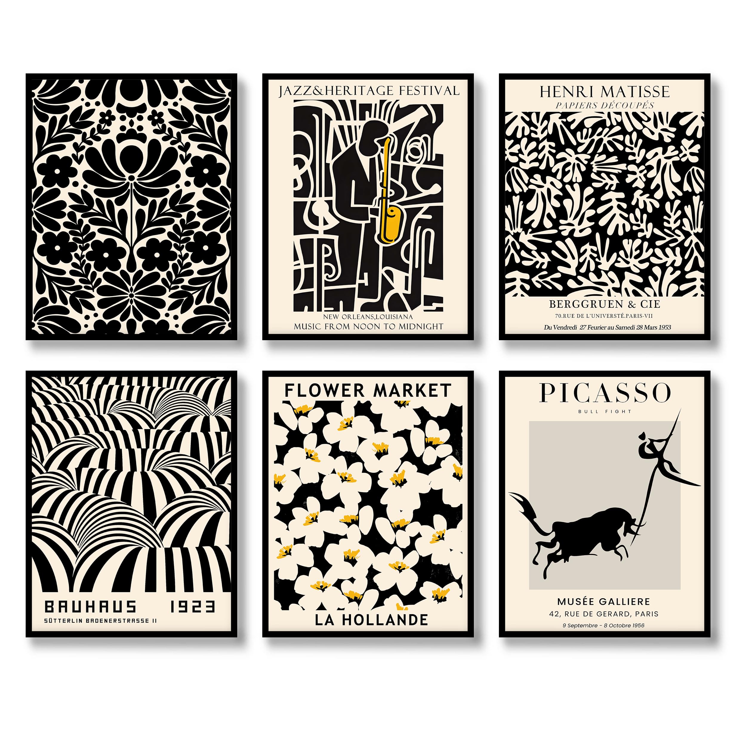 Amazon.com: Retro Poster Set of 6 Positive Vintage Wall Art Prints ...