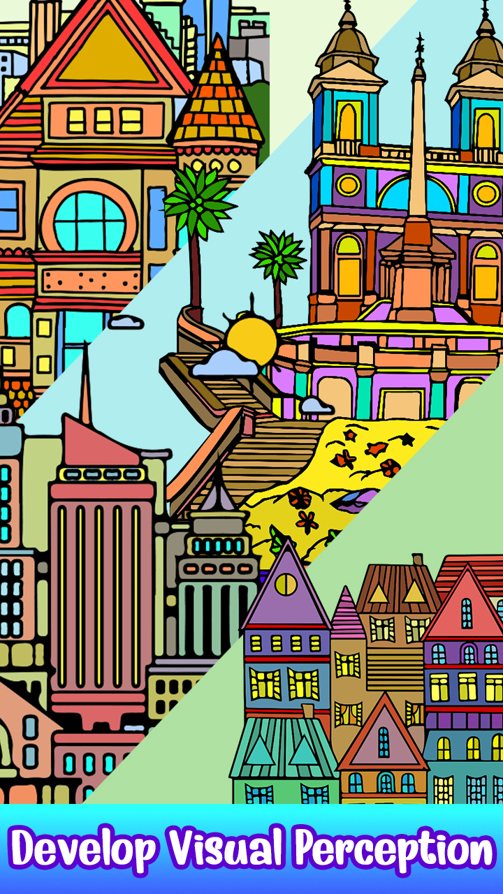 Little Town Paint by Number - Grownups Paint + Glitter + Crayon + Oil ...