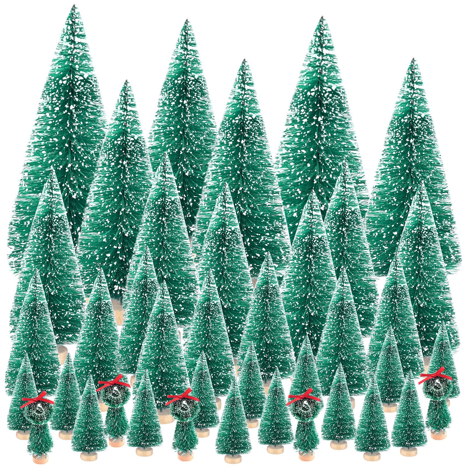 TUPARKA 50Pcs Mini Sisal Trees Bottle Brush Trees Diorama Models ...