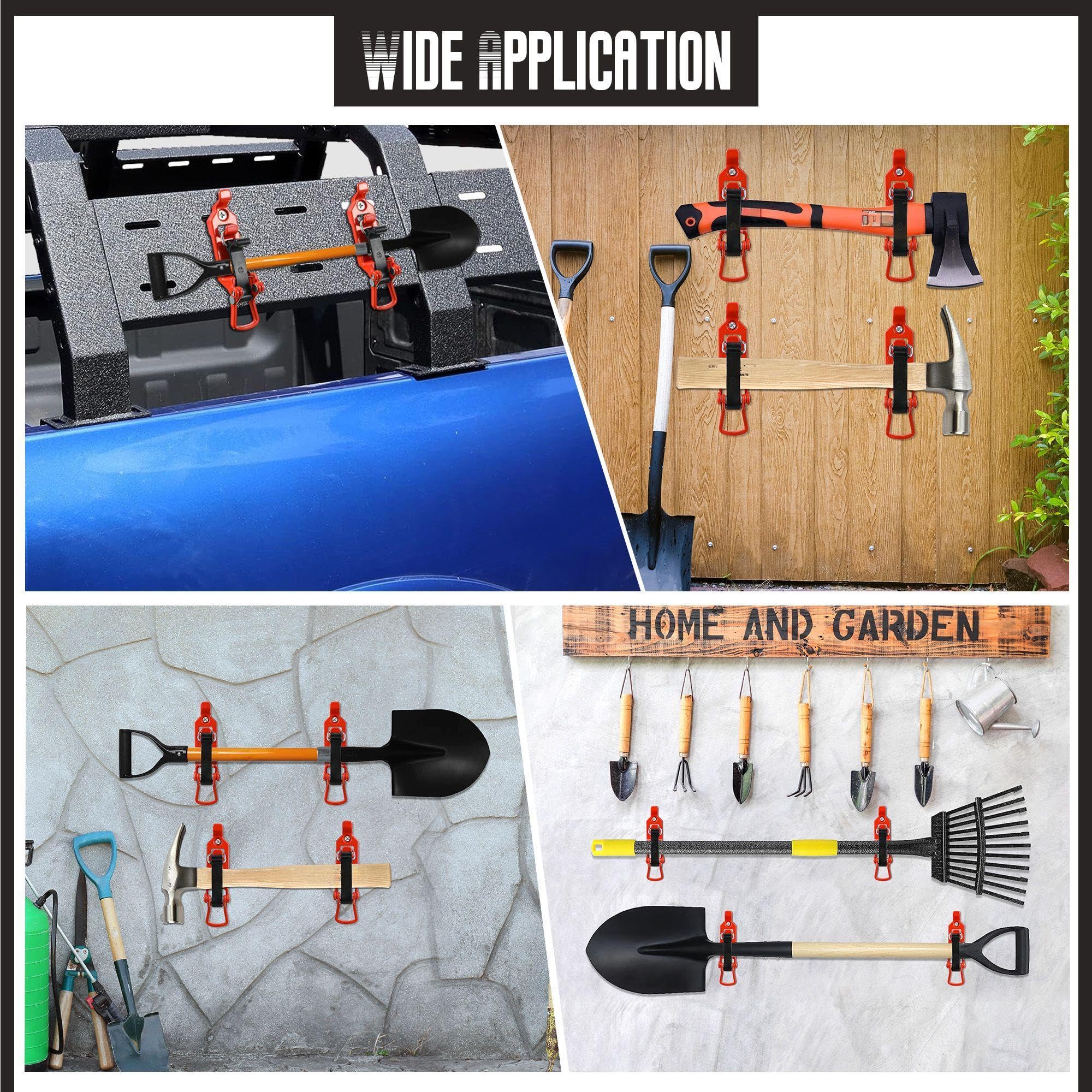 Snapklik.com : 6 Pcs Shovel Holder For Truck, Heavy Duty Shovel Mounts ...
