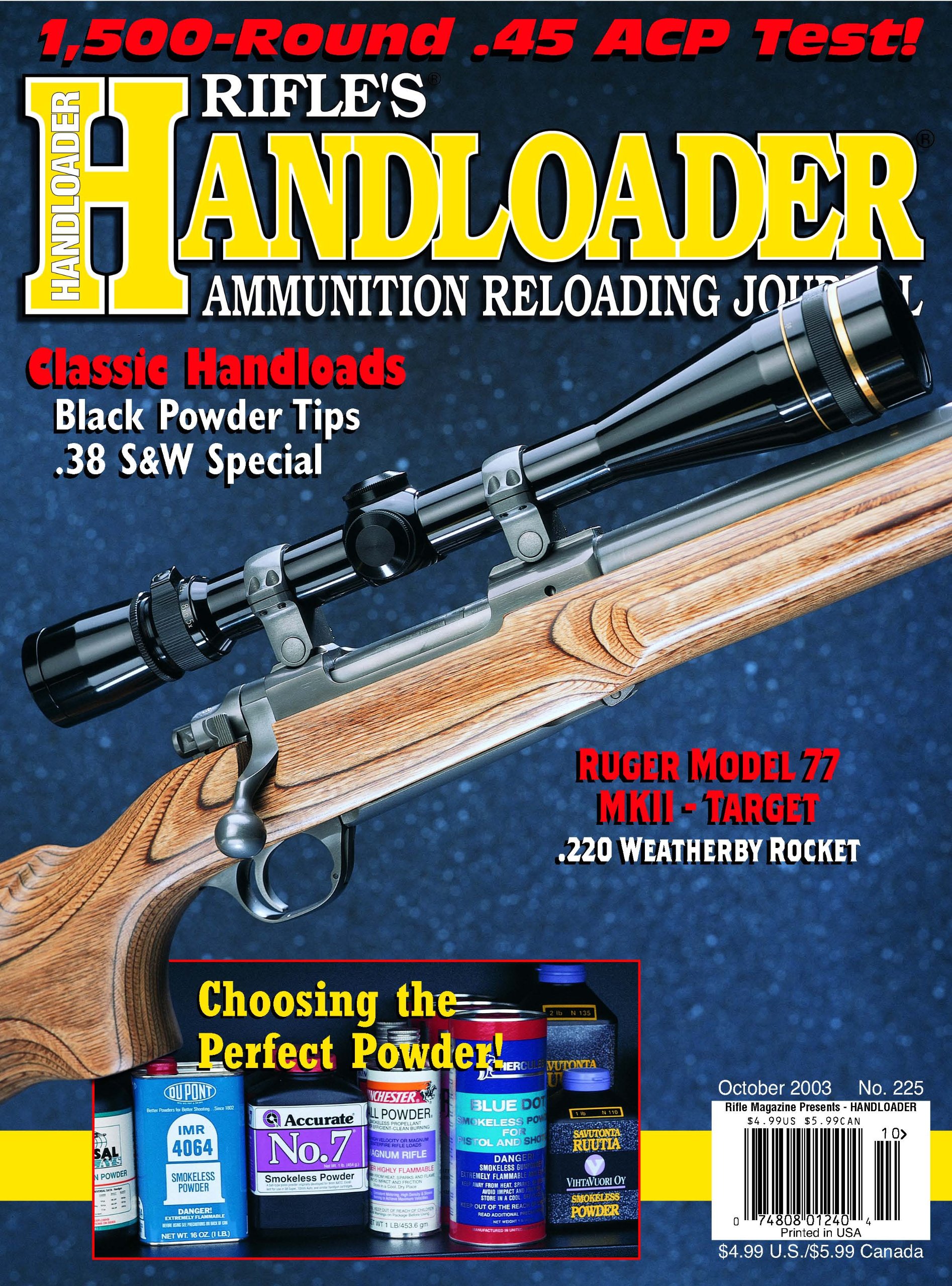 Handloader Magazine - October 2003 - Issue Number 225: Dave Scovill ...