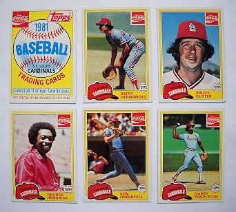 Amazon.com: 1981 Topps Coca-Cola Coke St. Louis Cardinals Team Set (12 ...