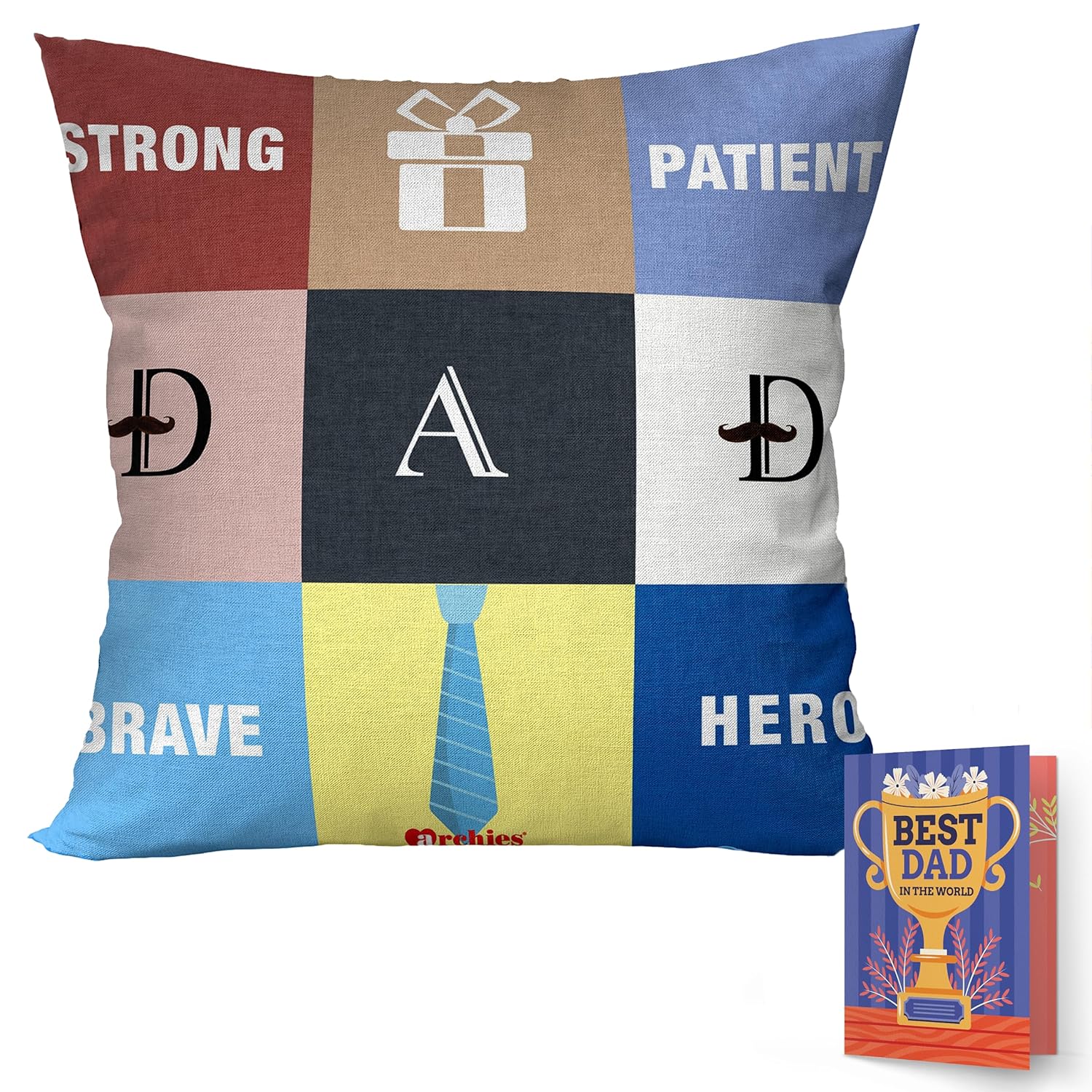 Buy ARCHIES Gift for Fathers | Gifts for Father Cushion Cover 12x12x ...