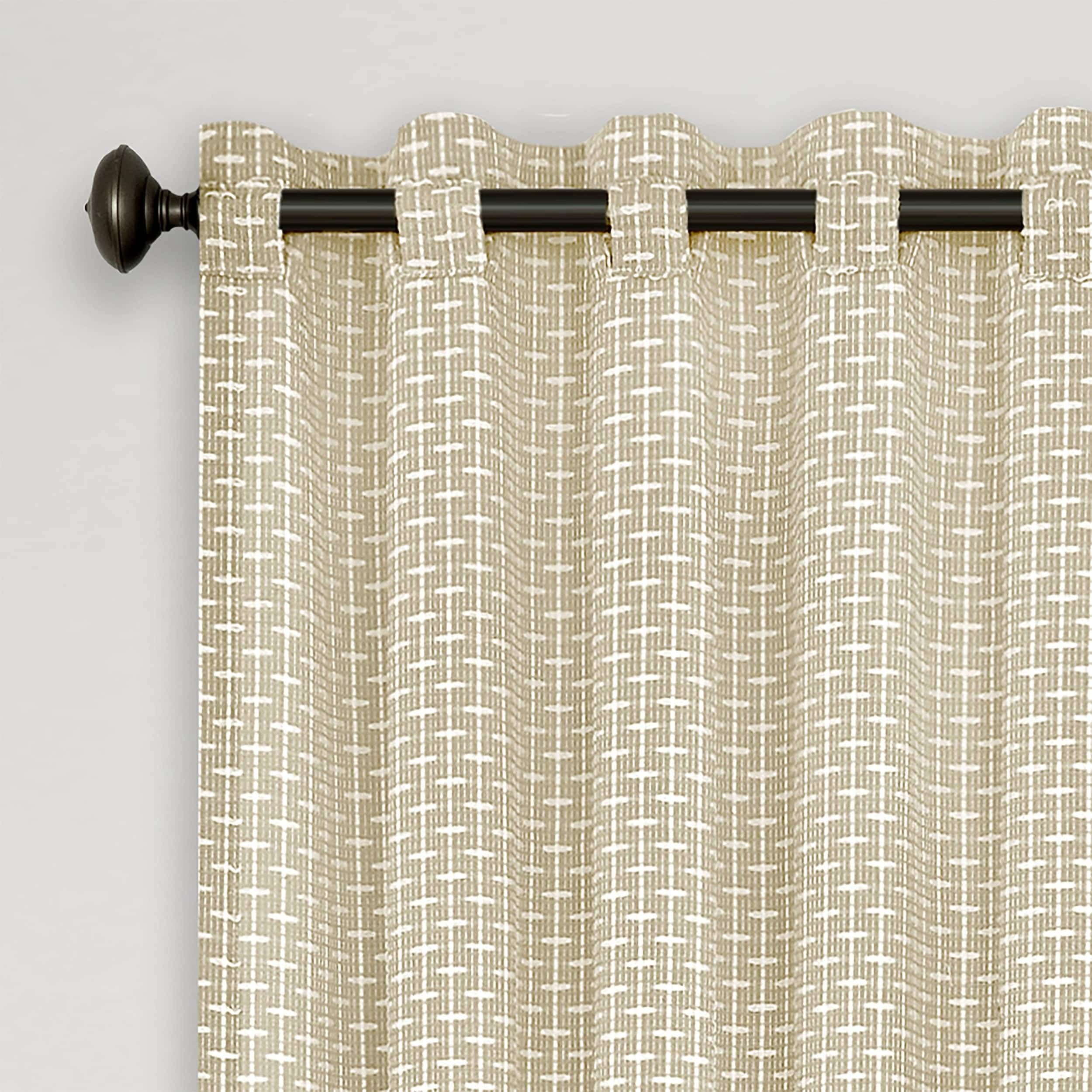 Snapklik.com : ACHIM Bedford Front Tab Window Curtain Panel - 42 Inch ...