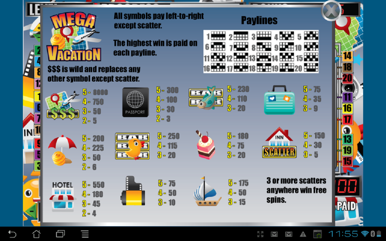 Mega Vacation Slot Machine - App on Amazon Appstore