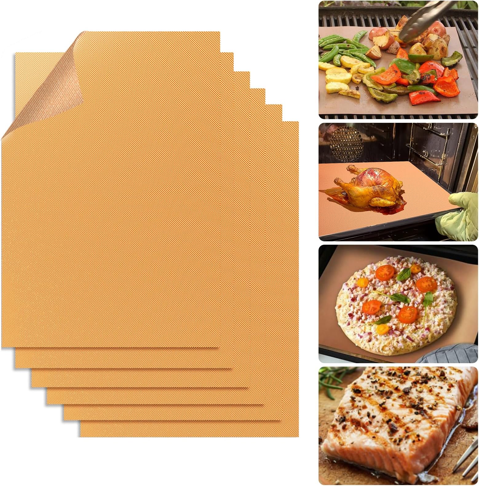 Amazon.com: YOSHI GRILL & BAKE MATS (2 Pack), Copper: Home & Kitchen
