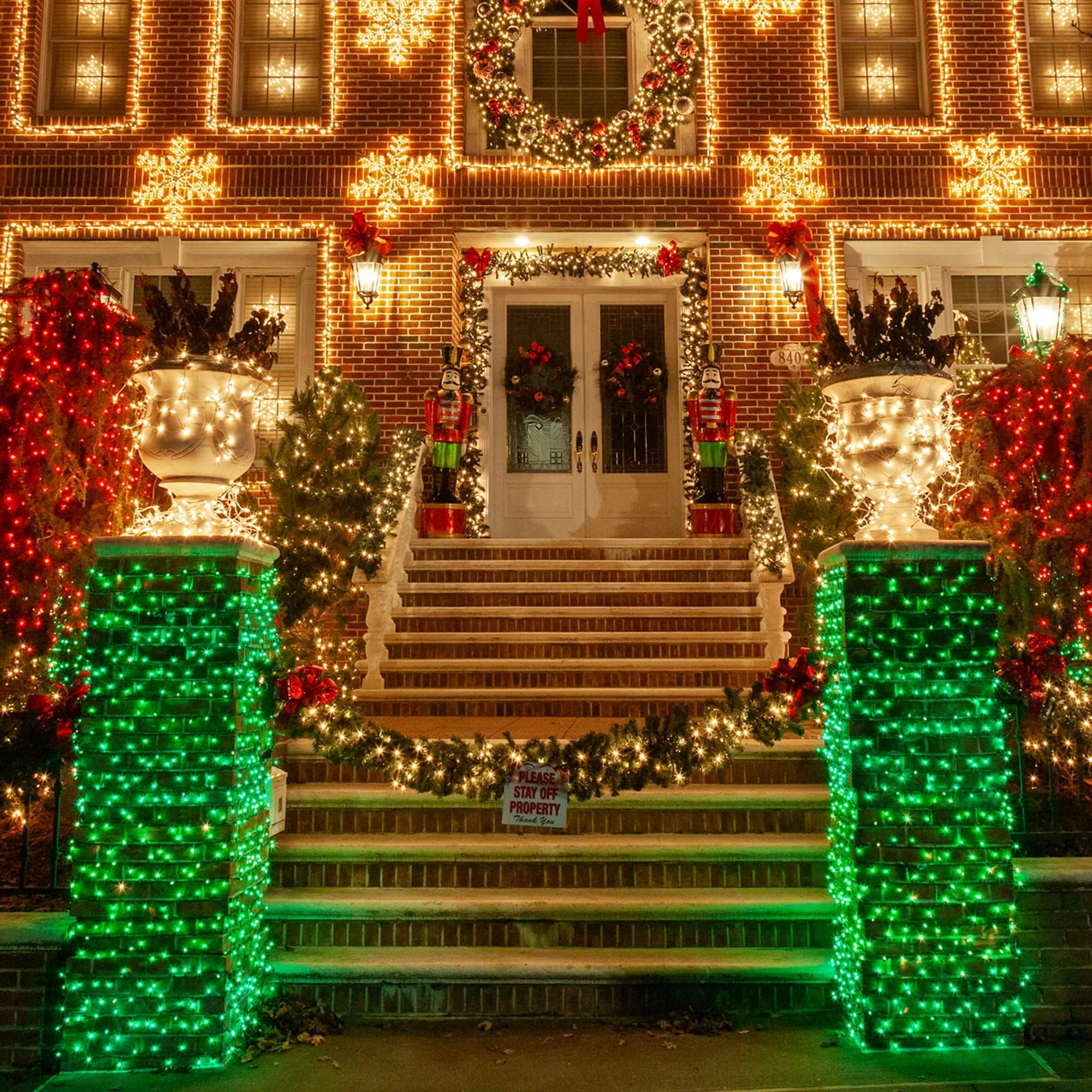 Luces Navideñas Verdes Para Exteriores