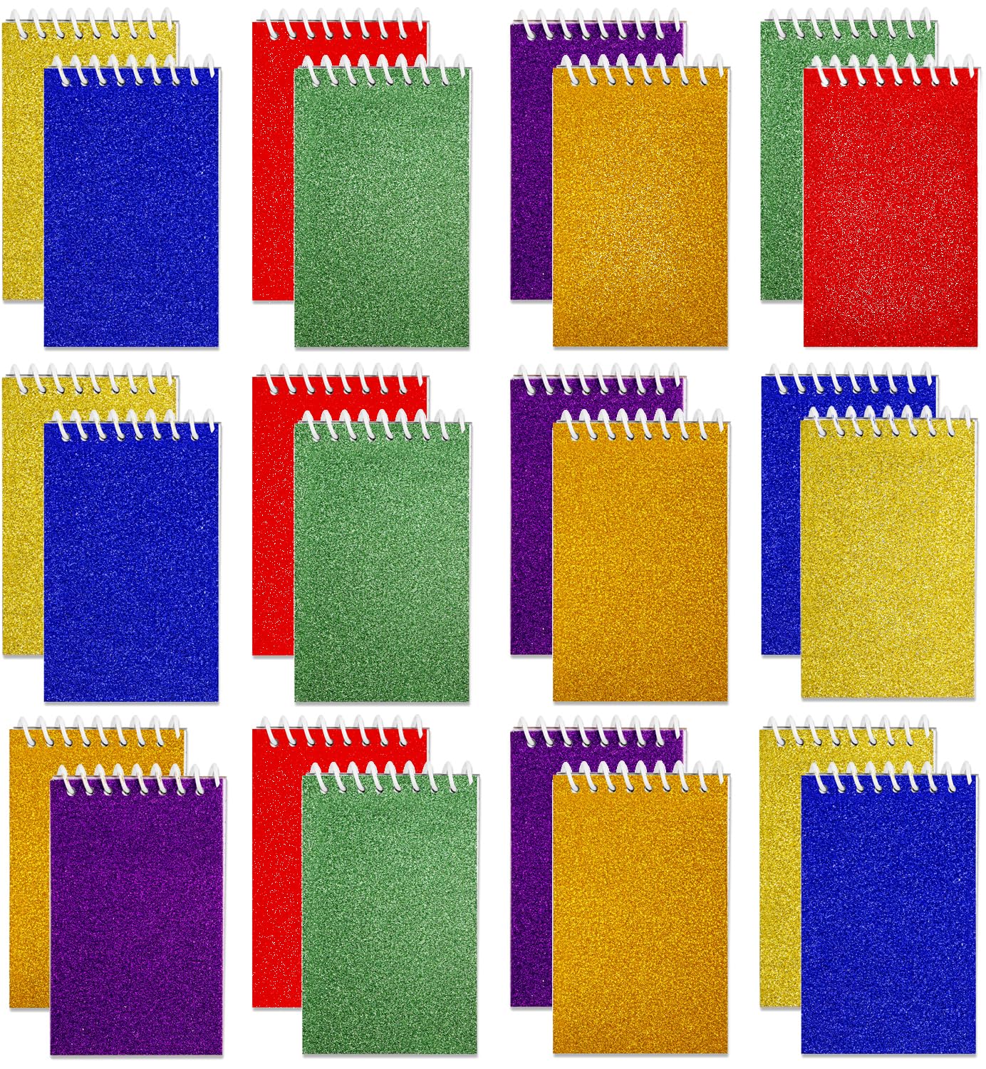 Mini Prism Spiral Notepads (Bulk Of 24) Assorted Cute Memo Pad ...