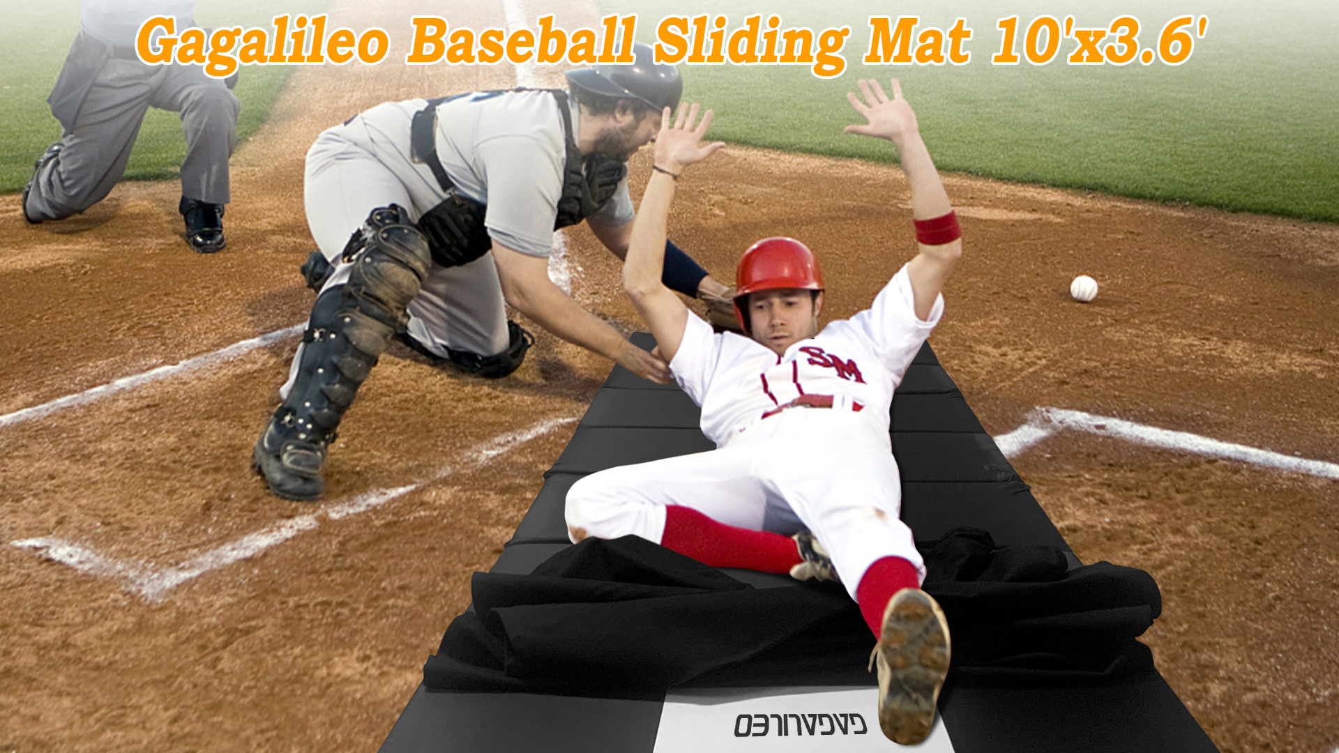 Watch Gagalileo Slide Rite Baseball and Softball Sliding Mat 10FT on ...
