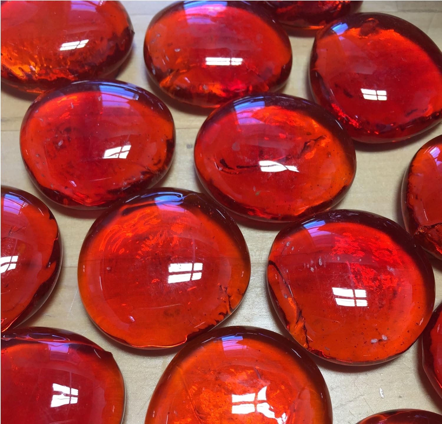 Amazon.com: Sun and Moon Glass Gems/ Orange Red/ Lg, 2Lb : Arts, Crafts ...