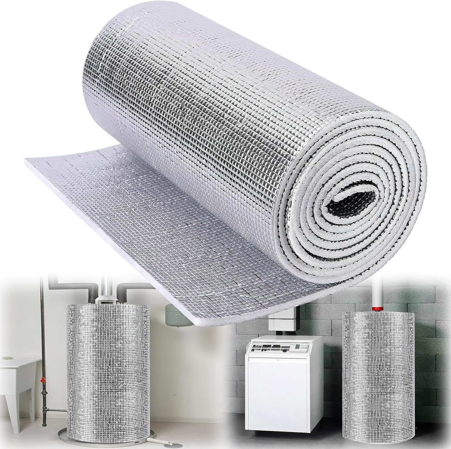 5 MM Reflective Insulation Water Heater Blanket Insulation Wrap, 15.7 ...