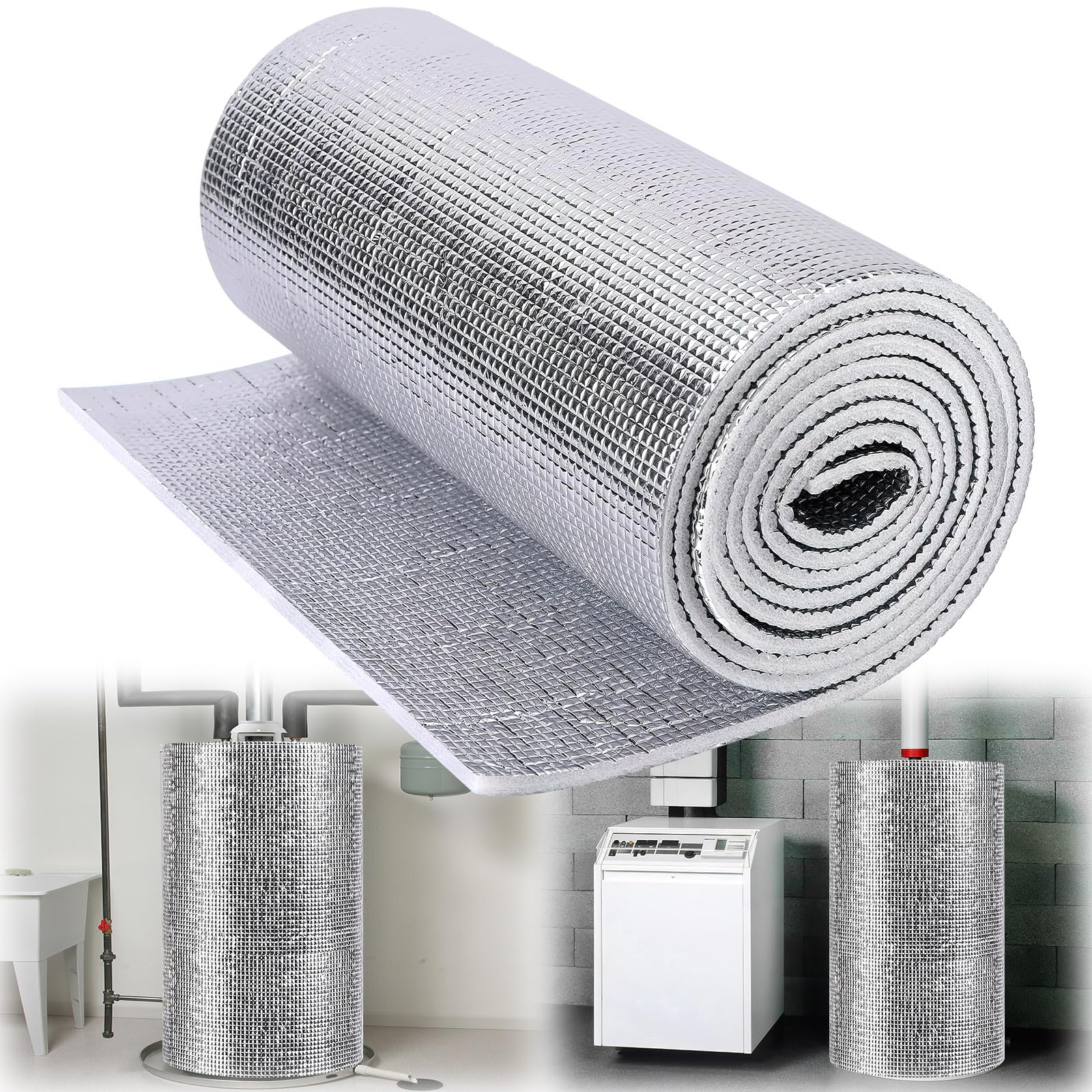 5 MM Reflective Insulation Water Heater Blanket Insulation Wrap, 15.7 ...