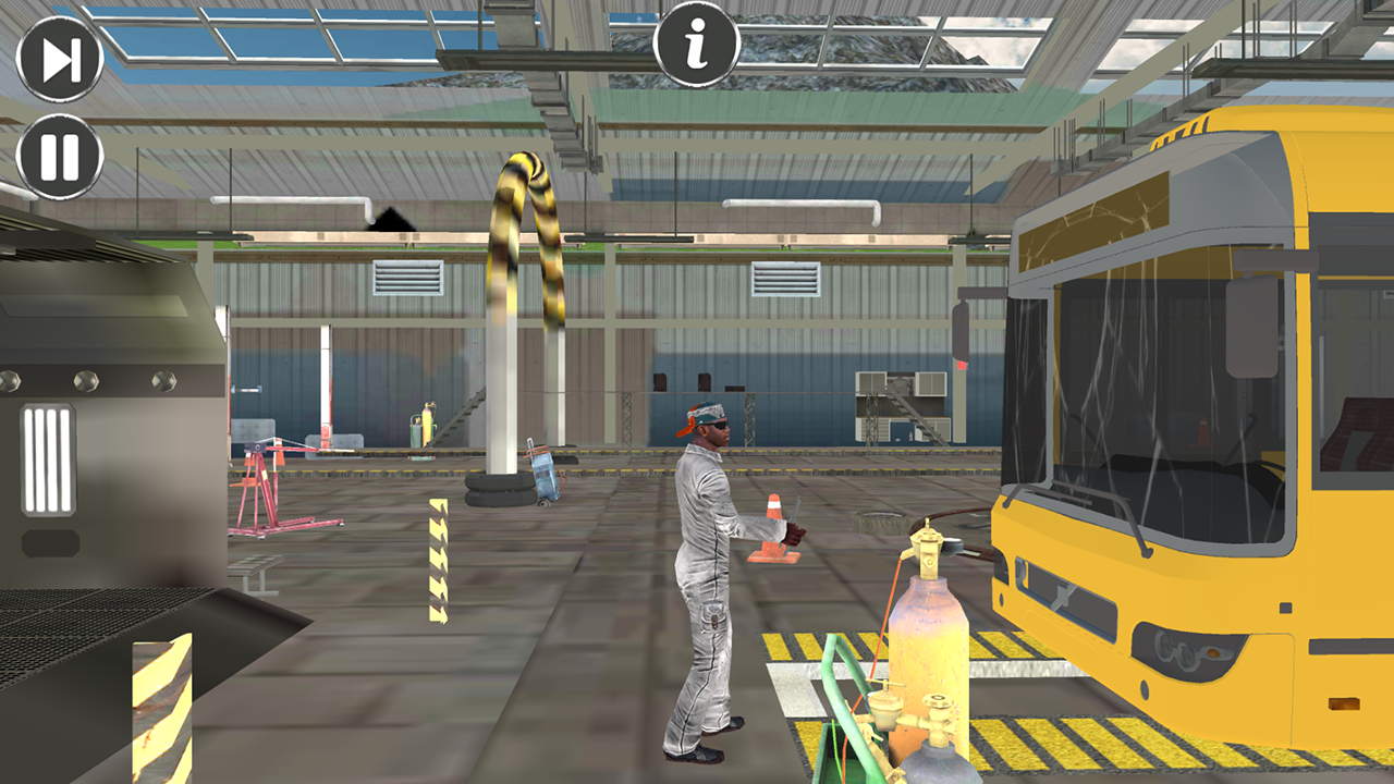 Station Bus Driving Pick & Drop Game: Coach Mechanic Workshop - App on ...