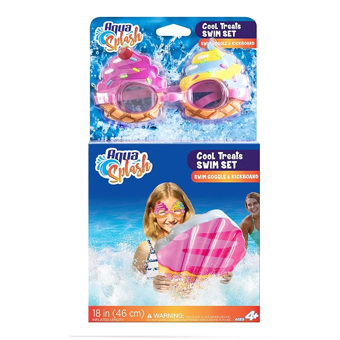 Buy Aqua Splash Swim Goggle and Kickboard Set, Learn-to-Swim, Pool Swim ...