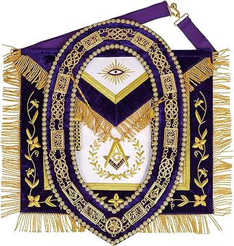 Amazon.com: MASONIC GRAND LODGE MASTER MASON 100% CORDERO DELANTAL CON ...