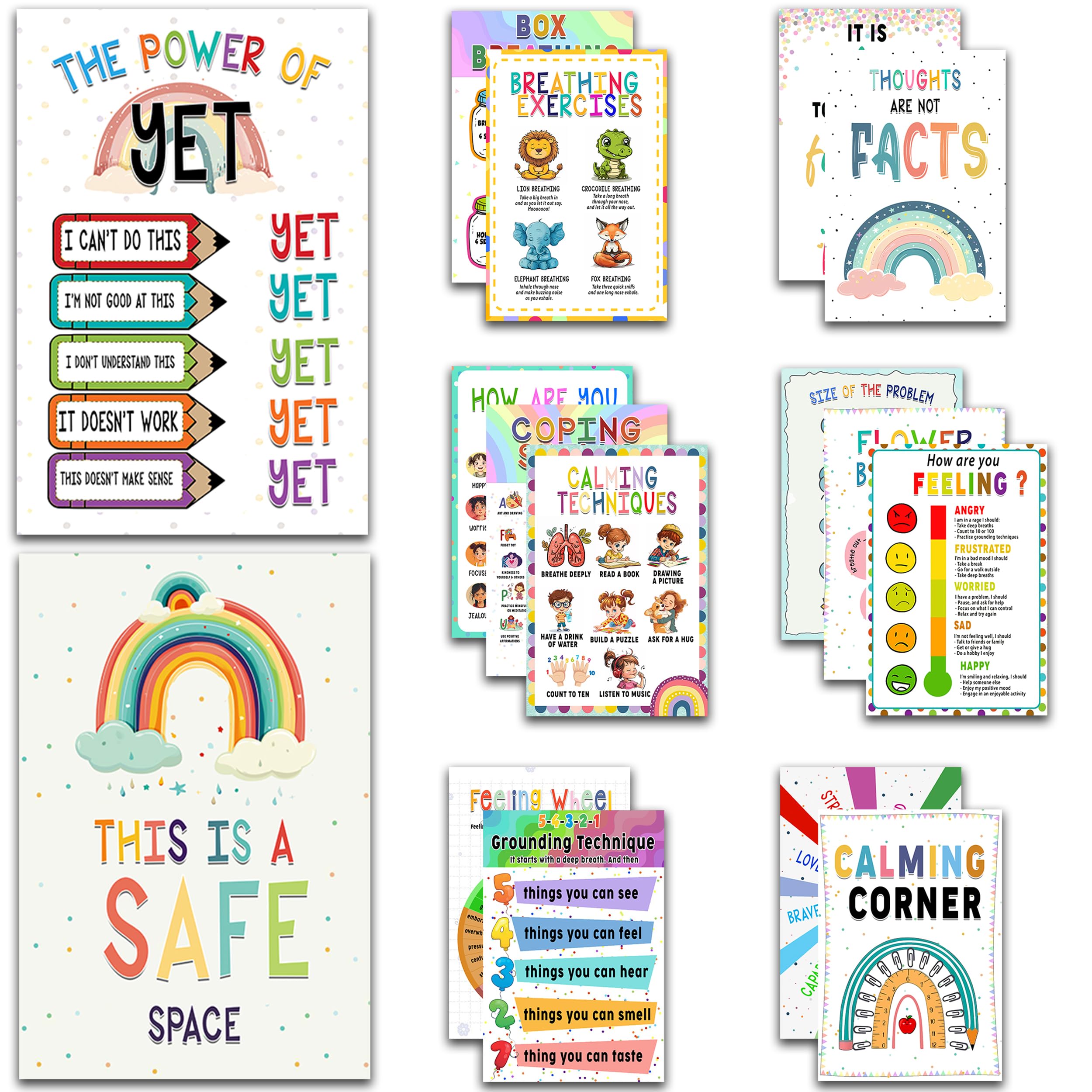 Amazon.com: 16pcs Calming Corner Classroom Posters 11''x17'' - Learning ...
