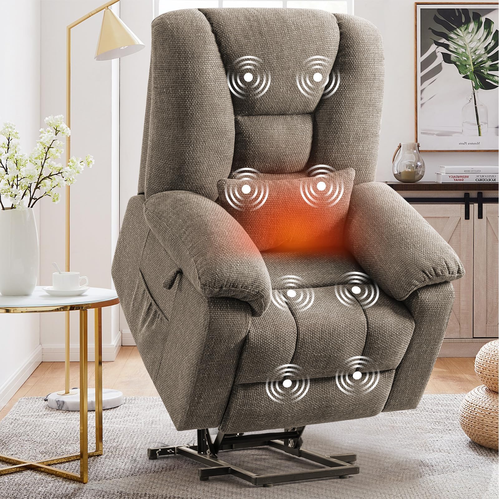 Amazon.com: SENYUN Dual Motor Power Lift Recliner Chair for Elderly ...