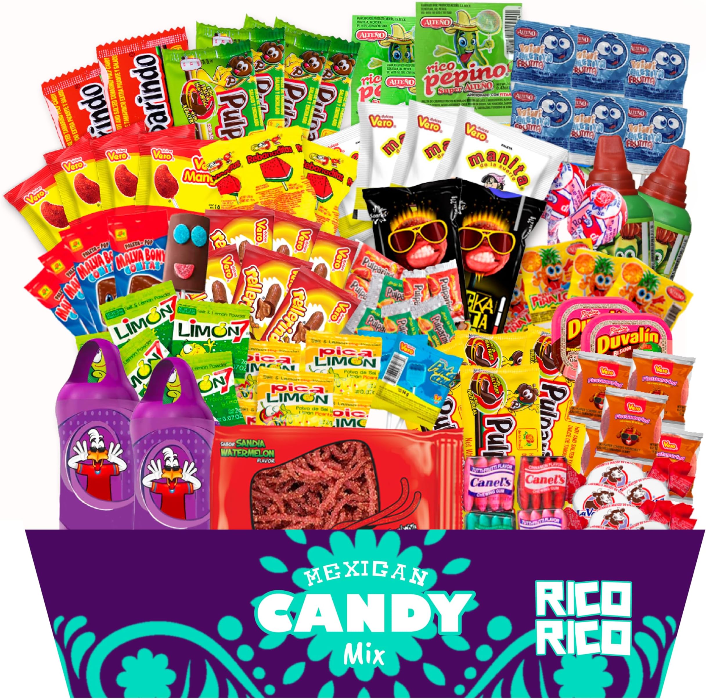 Amazon.com : Mexican Candy Mix Assortment Snack (42 Count) Dulces ...