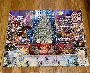 Amazon.com: White Mountain Christmas Puzzles 1000 Pieces Winter Theme ...
