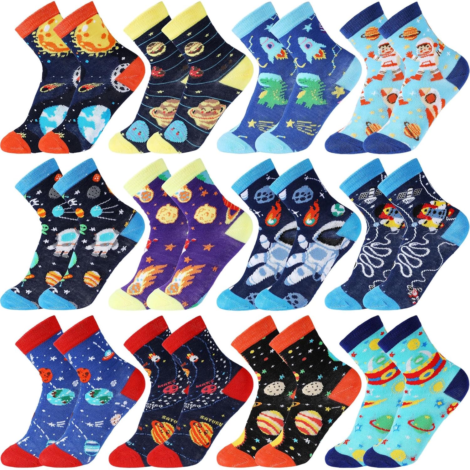 Amazon.com: Shinymoon 12 Pairs Funny Kids Socks Boys Girls Unicorns ...