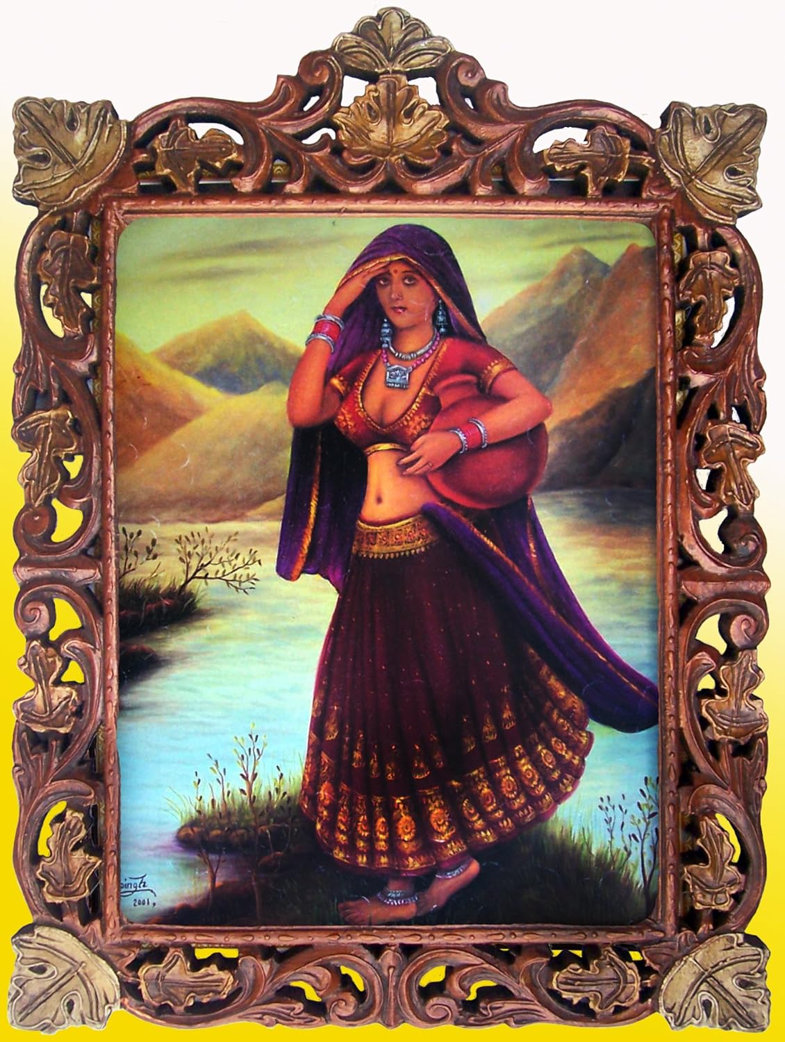 Amazon.com - A Old Traditional Lady with Pitcher Poster Painting in ...