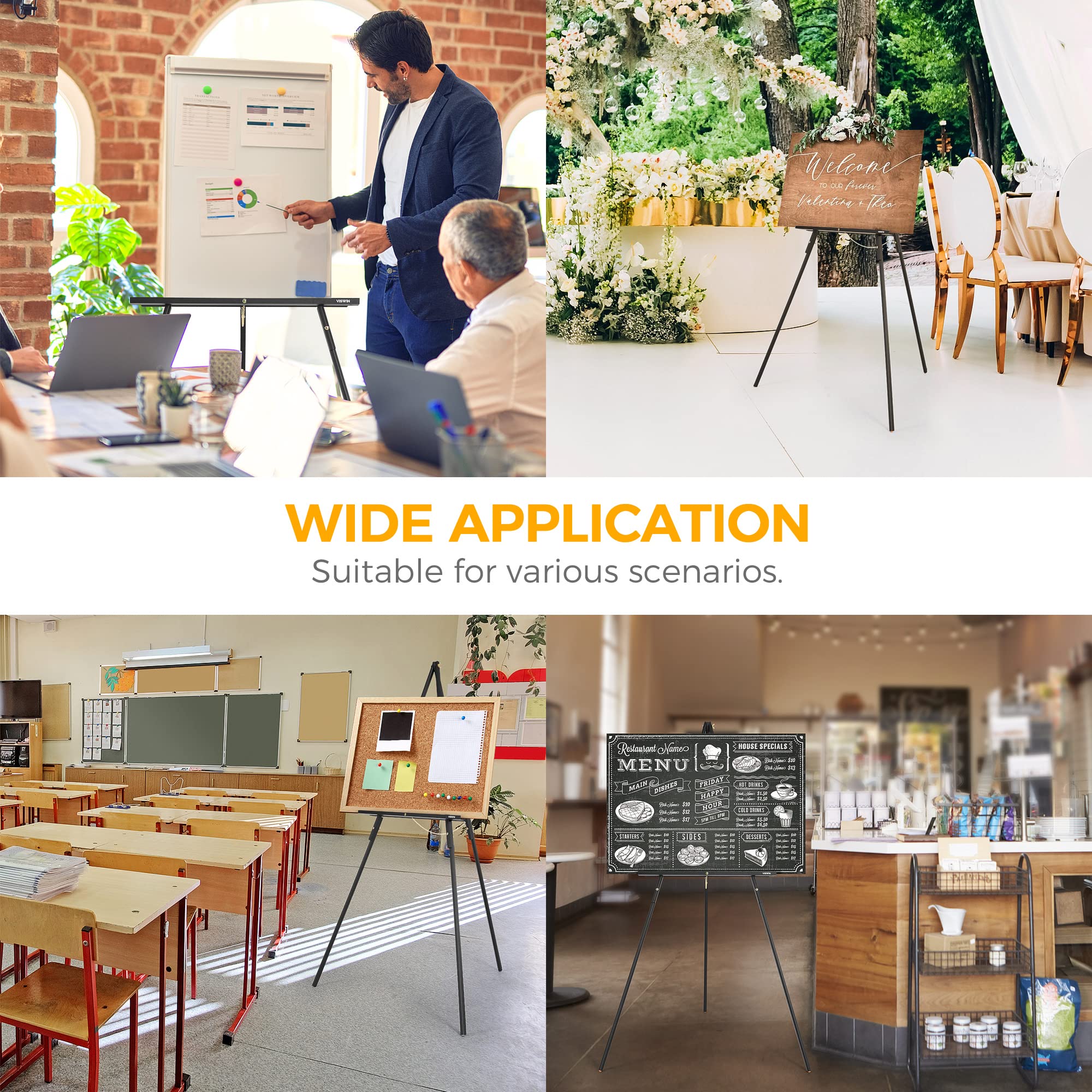 Snapklik.com : VISWIN 3 Pcs 63 Wooden Tripod Display Easel Stand For ...