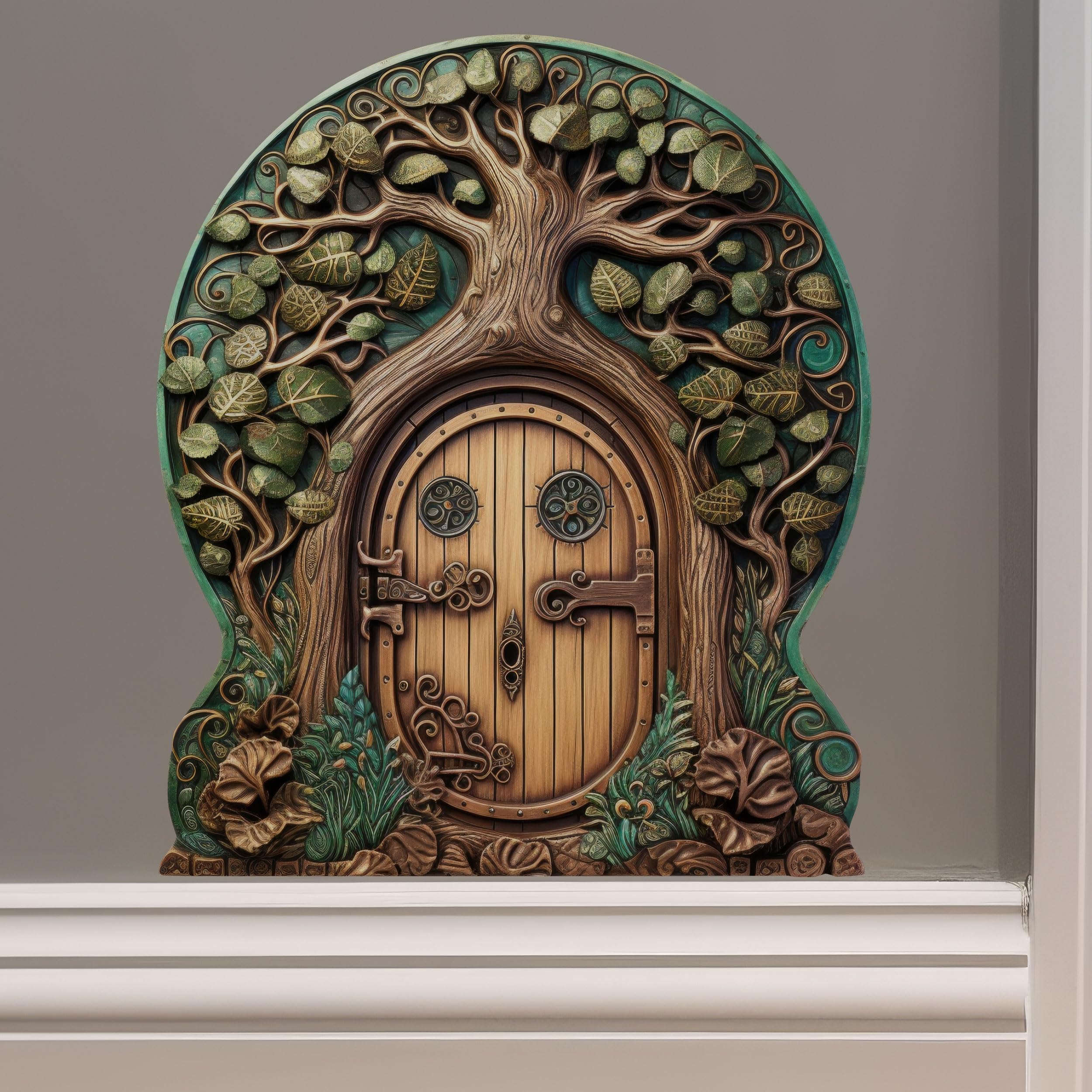 Amazon.com: Magical Purple Wizard Fantasy Fairy Door - Fairy Door Wall ...