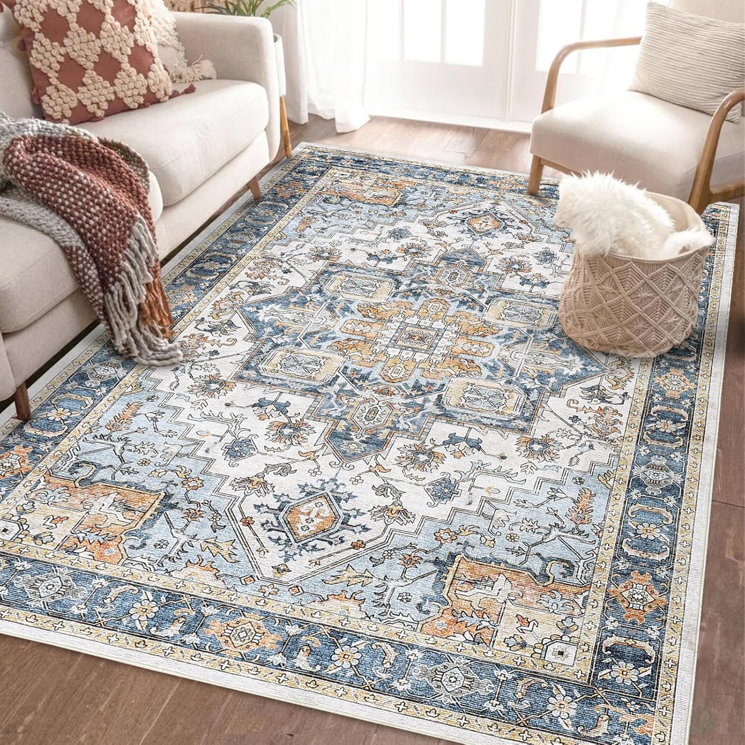 Amazon.com: GAOMON 9x12 Area Rug for Living Room, 9x12 Machine Washable ...