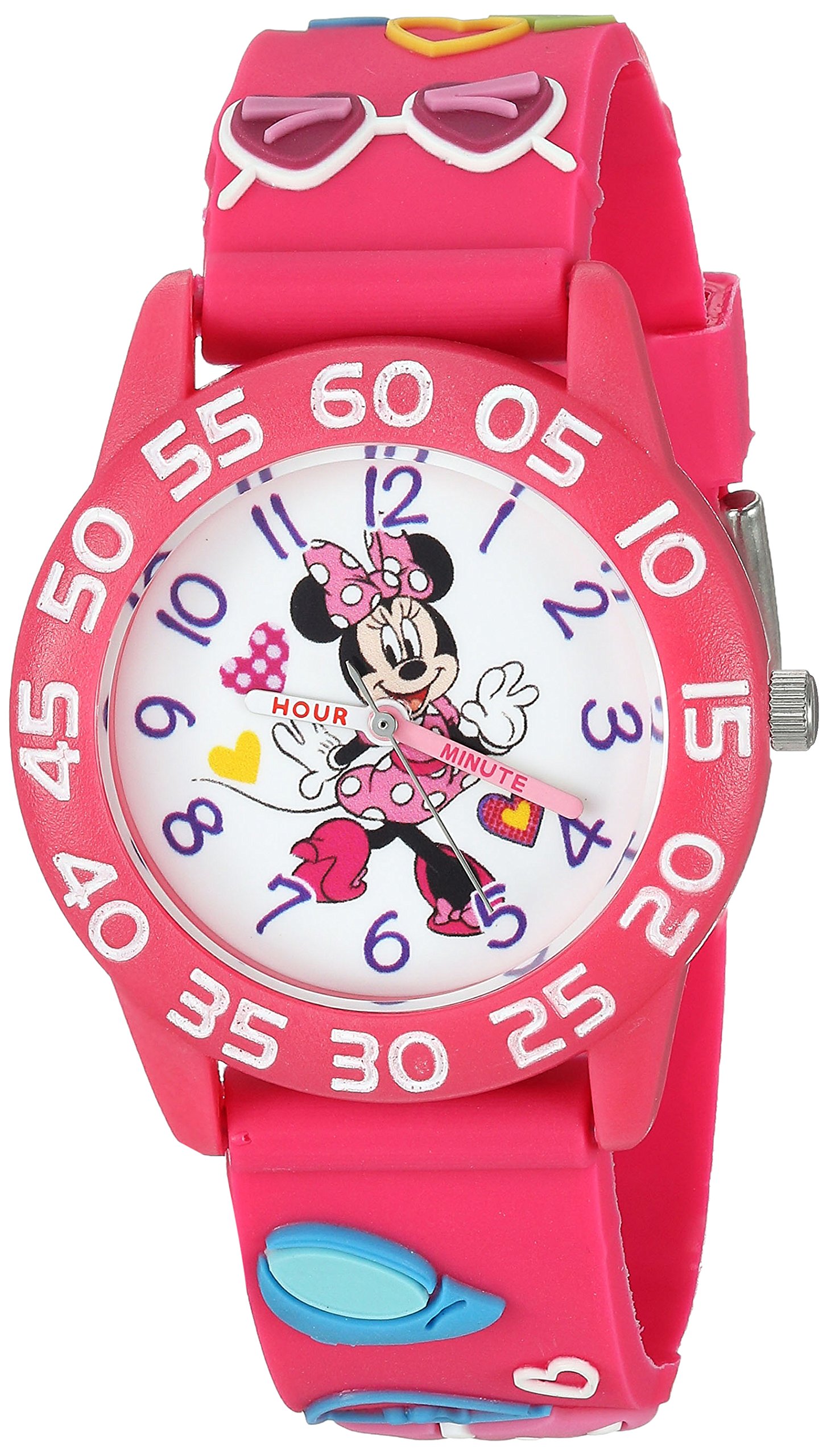 Amazon.com: Disney Minnie Mouse Kids' Plastic Time Teacher Analog ...