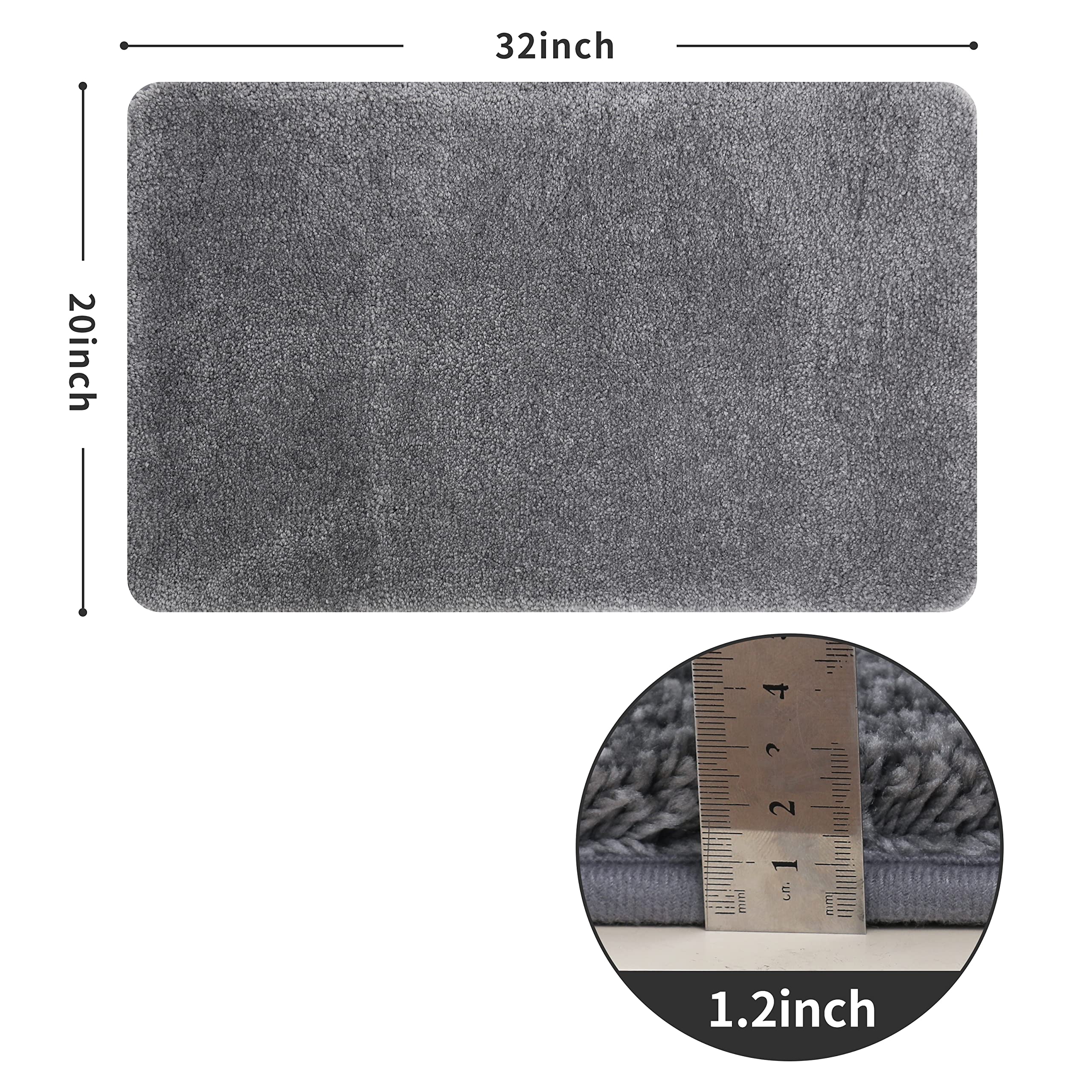 COSY HOMEER Bath Rugs for Bathroom Extra Thick - Anti-Slip Bath Mats ...