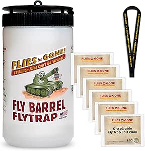 Amazon.com : Flies Be Gone Outdoor Fly Trap - Reusable Container ...