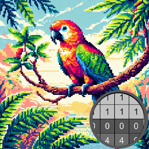 Birds Pixel Art - Paint by Number, Sandbox Coloring Pages - App on the ...