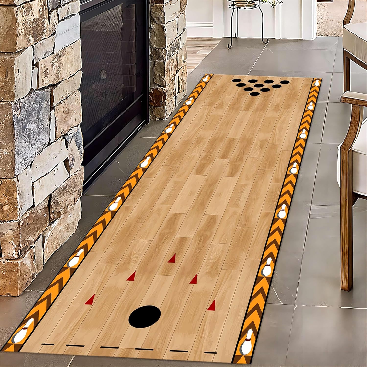 Amazon.com: Bowling Runner for Entryway, 1.3x7ft, Bowling Lane Printed ...