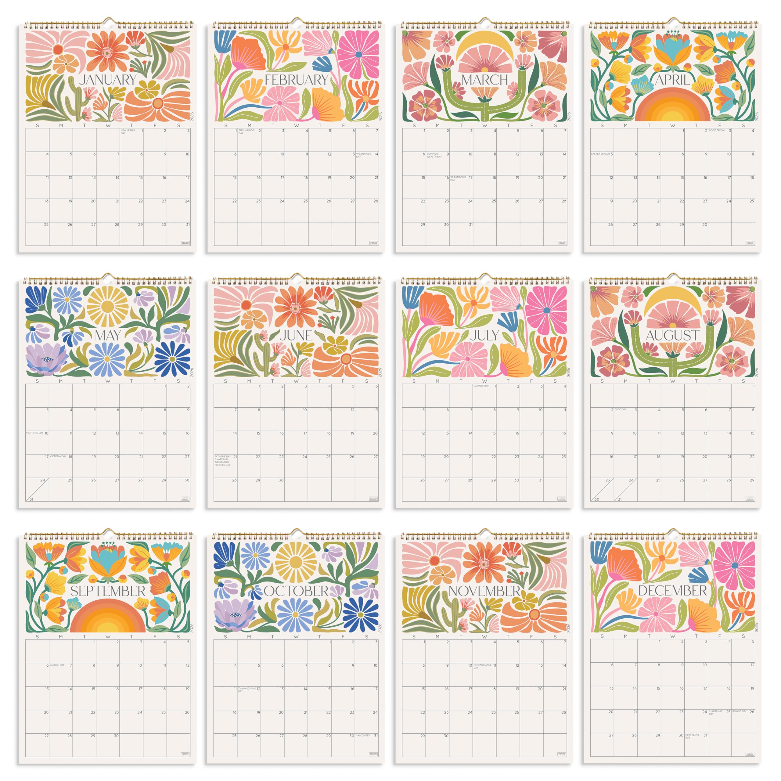 18 Month Wall Calendar 2025-2026 S&O 18-Month Wall Calendar (July 2025 ...